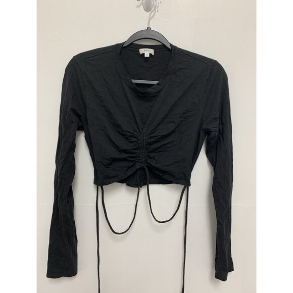 A.L.C. | Tops | Alc Cropped Ruched Cotton Top Medium | Poshmark